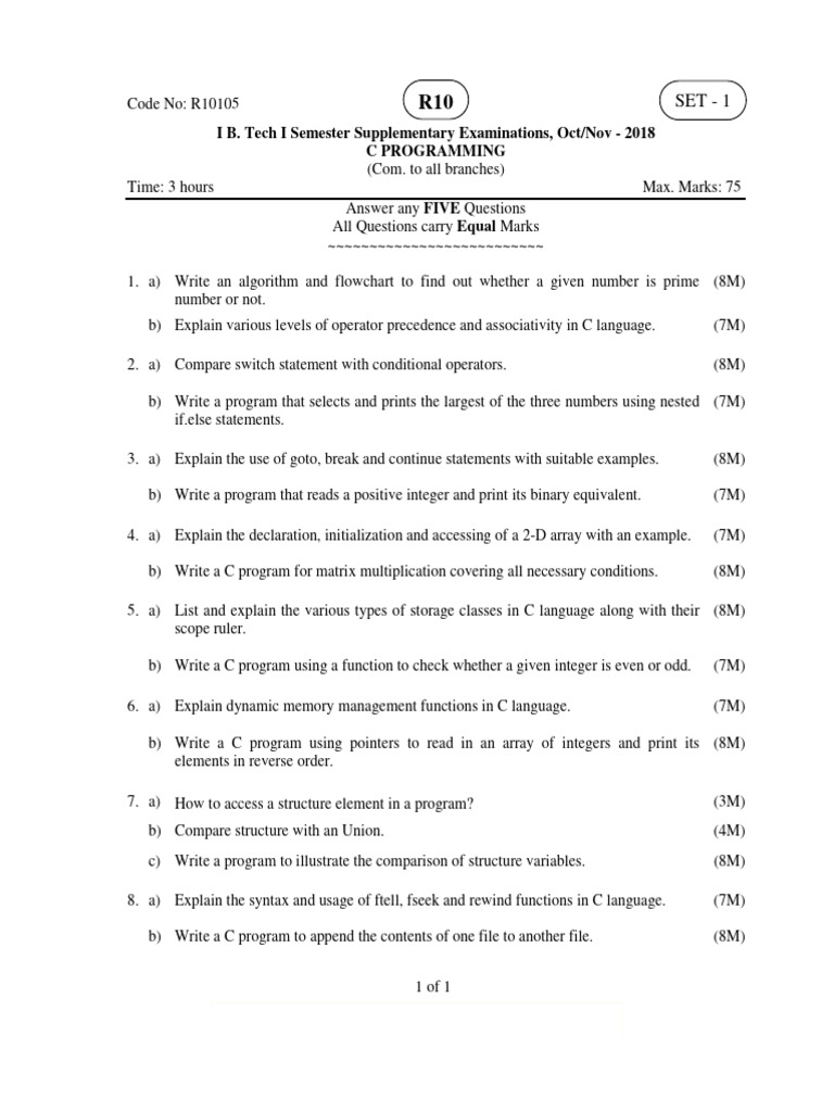 WWW - Manaresults.Co - In: I B. Tech I Semester Supplementary ...