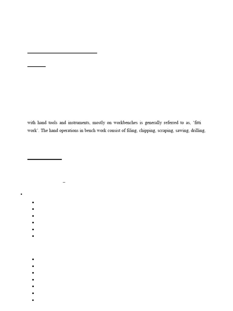 Fitting Workshop | PDF | Metalworking | Tools