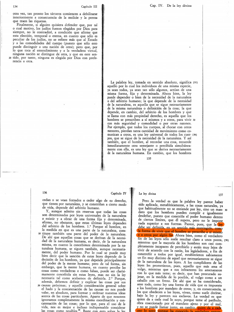 SPINOZA. Tratado Teológico Político. Spinoza. CAPITULO 4 | PDF