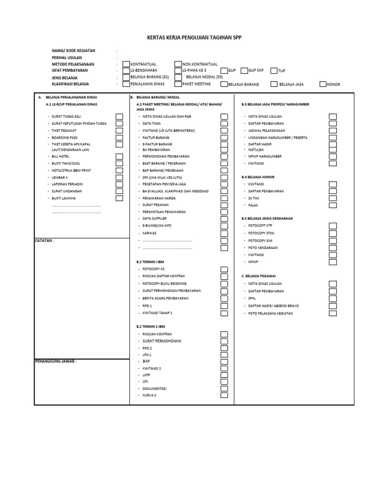 KARTU - KENDALI - SPJ - FIX Revisi | PDF