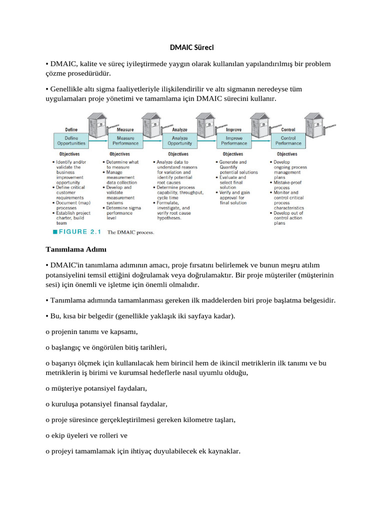 DMAIC Süreci | PDF