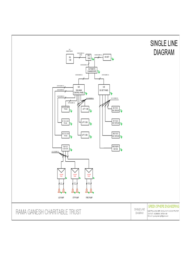 Single Line Diagram RAMA GANESH SLD-Model | PDF