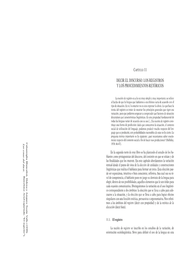 CALSAMIGLIA y TUSON - Cap 11 (Introd y Ap El Registro) - Rotated | PDF
