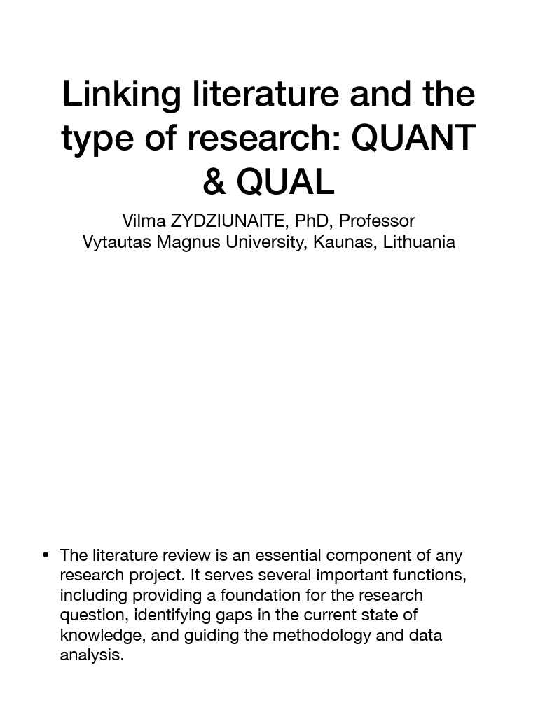 21, August, Zydziunaite Vilma PDF Summer School 2024 August 21 Liteature - QUANT - QUAL | PDF ...