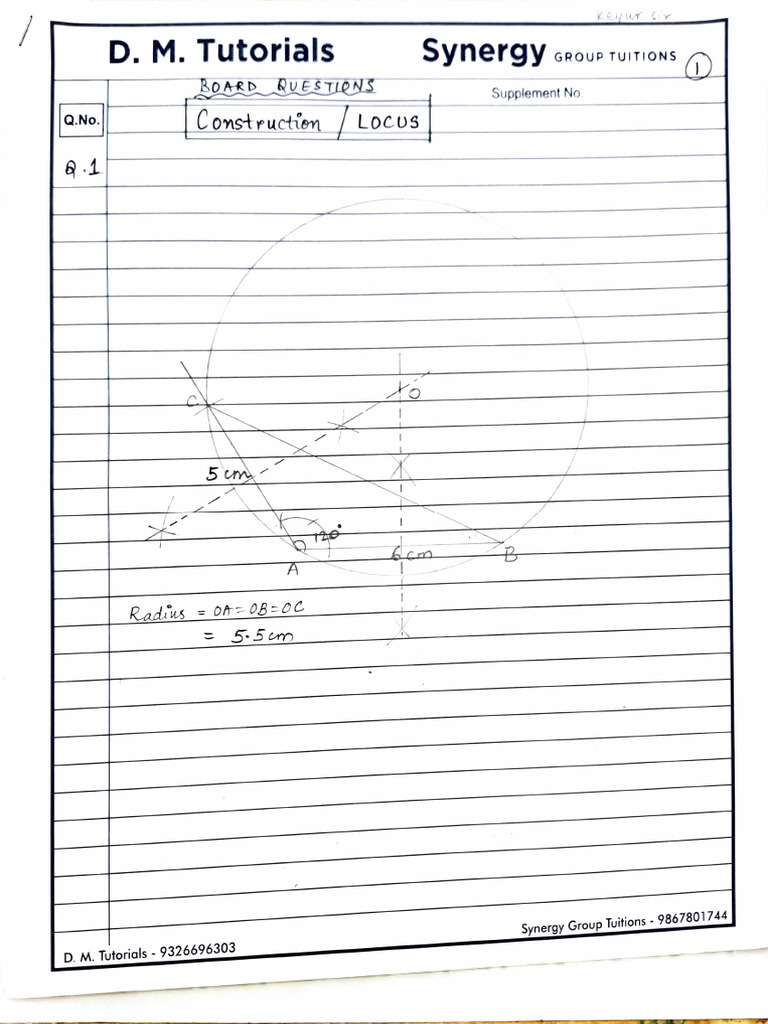 Construction&Locus ( (BoardQuestions) | PDF | Elementary Geometry | Euclidean Geometry