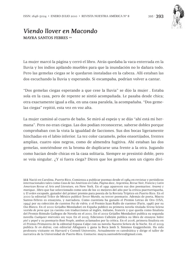 Viendo Llover en Macondo | PDF