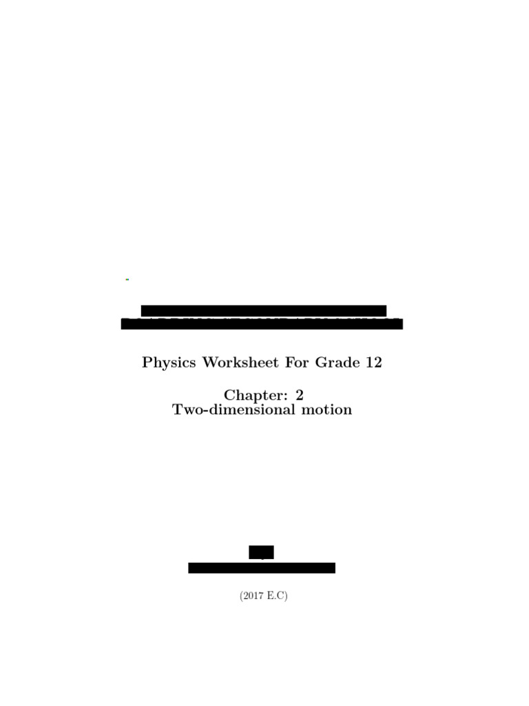 G-12 U2 Worksheet For SHAHPSS Students-1 | PDF | Rotation Around A ...