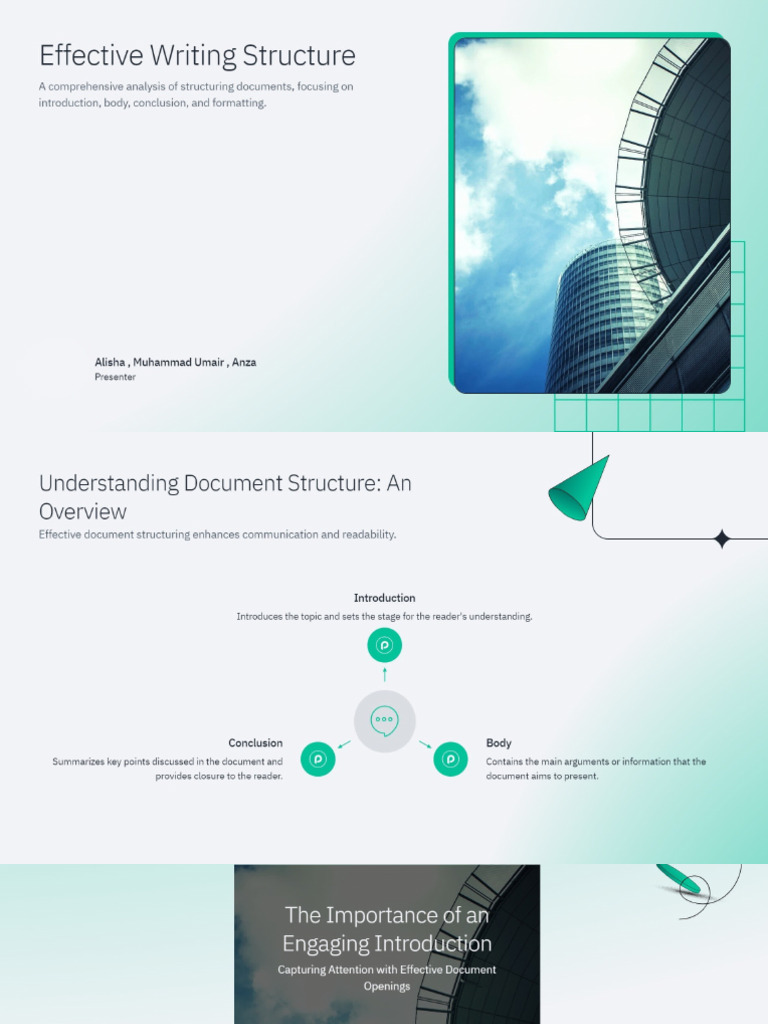Effective Document Structuring Introduction Body Conclusion Formatting ...