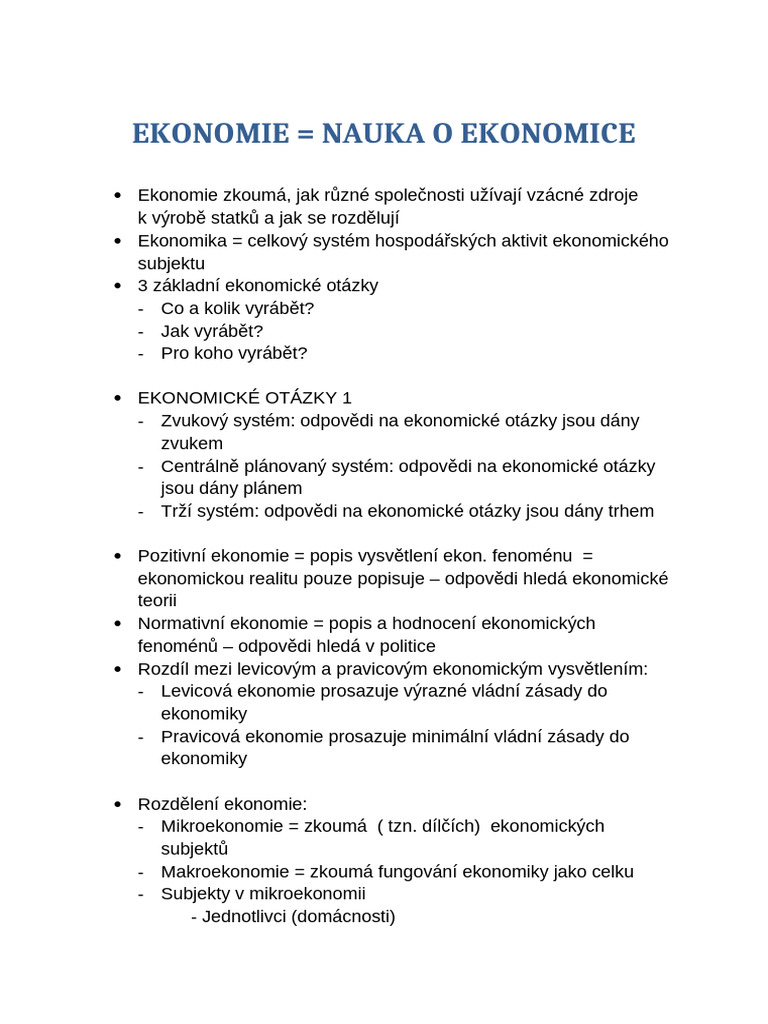EKONOMIE | PDF