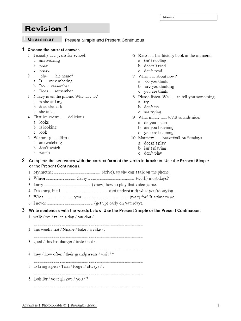 Advantage 1 - More Practice - Burlington Books - VIEWER XDOCS | PDF