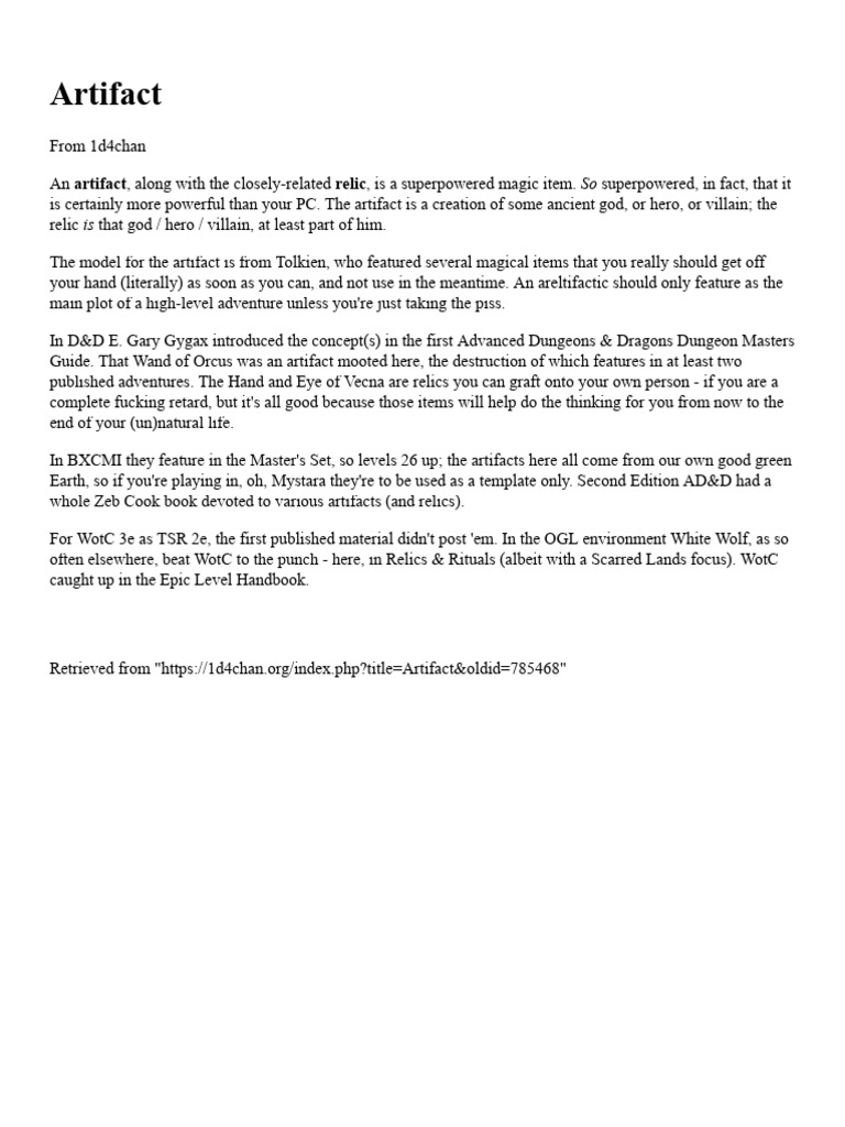 Artifact - 1d4chan | PDF