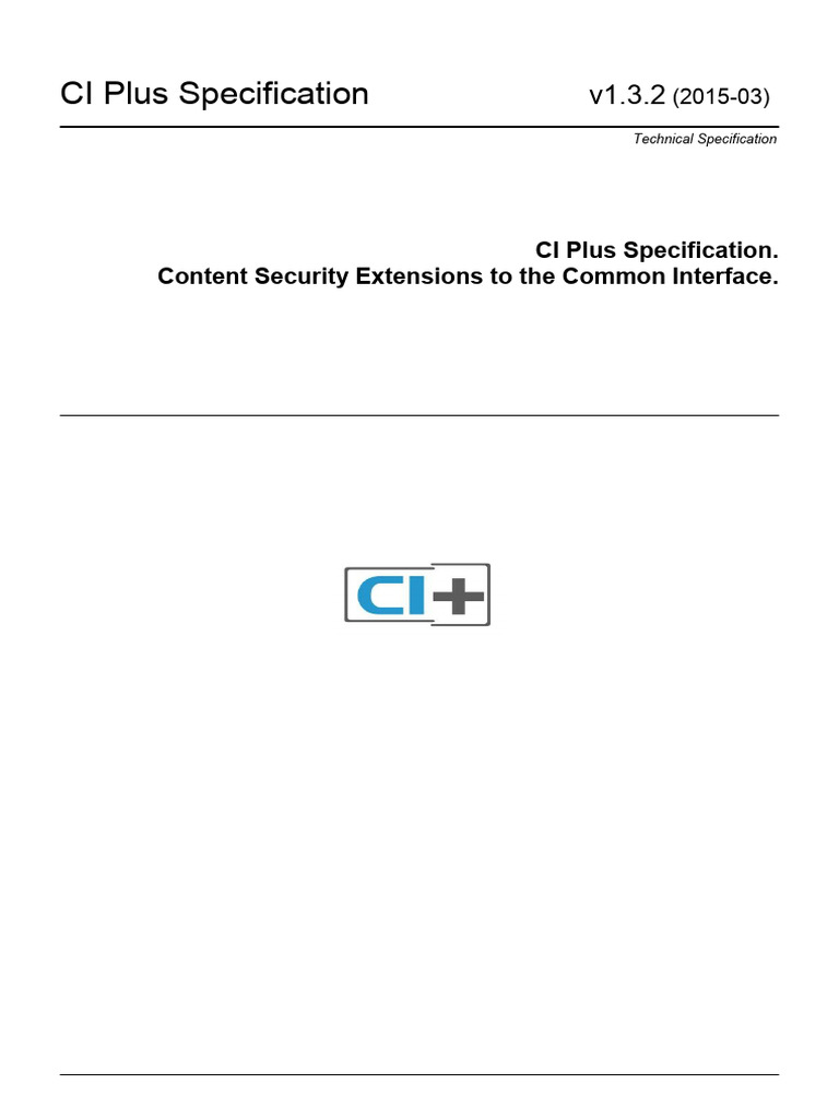 Ci Plus Specification v1 3 2 | PDF | Public Key Certificate ...