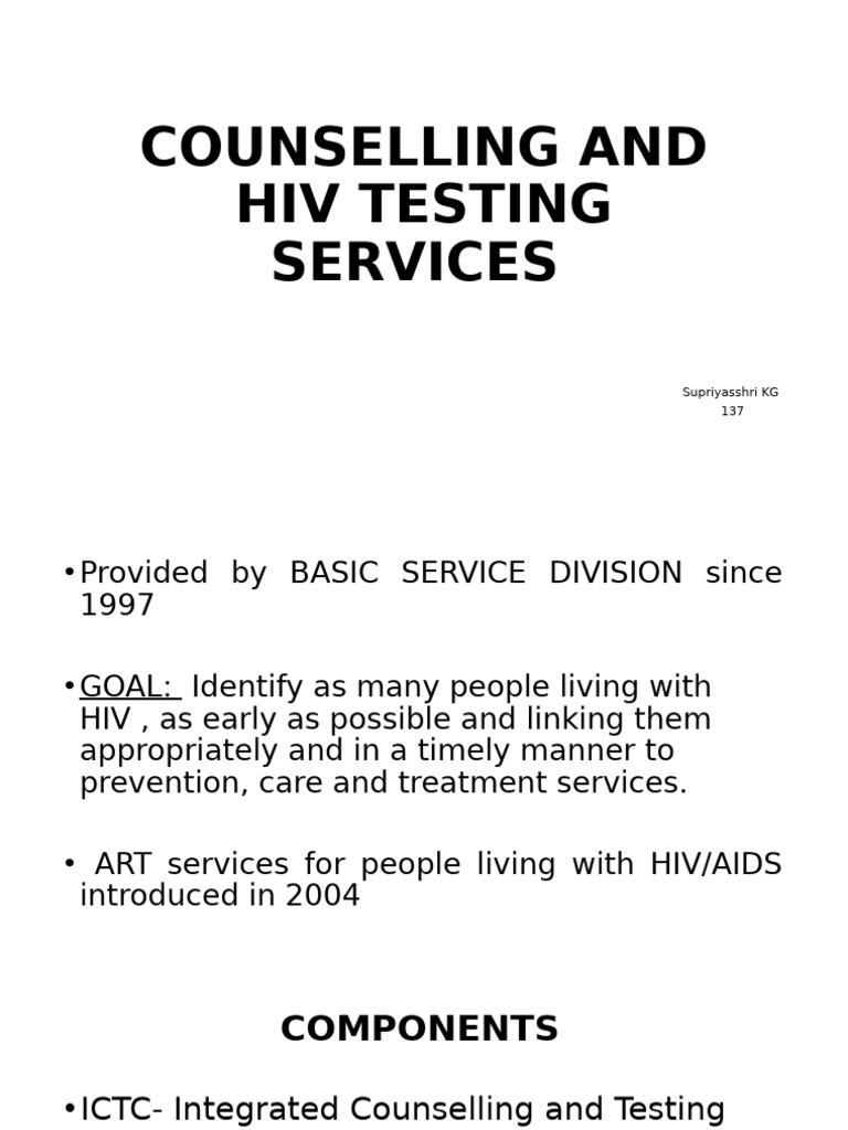 HIV Counselling and Testing | PDF | Diagnosis Of Hiv/Aids | Hiv