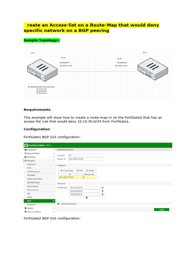 Acl, Route Map | PDF | Network Protocols | Computer Engineering