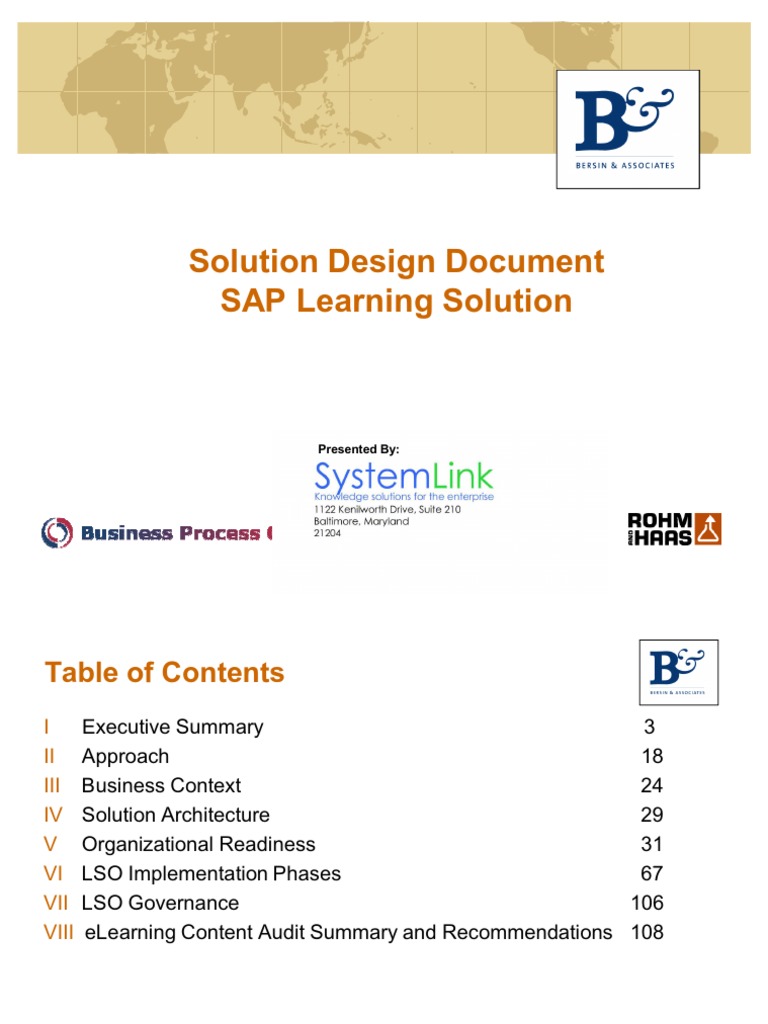 Solution Design Sample | PDF | Competence (Human Resources ...