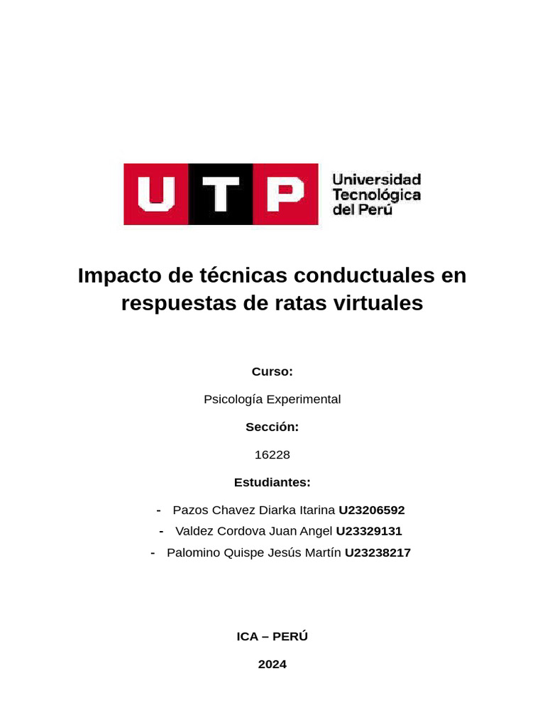 Experimental TA 2 | PDF | Comportamiento | Motivacional
