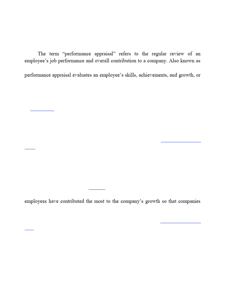 Performance Appraisal Notes | PDF | Performance Appraisal | Employment