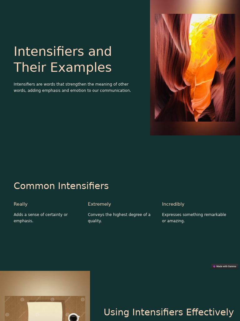 Intensifiers and Their Examples | PDF