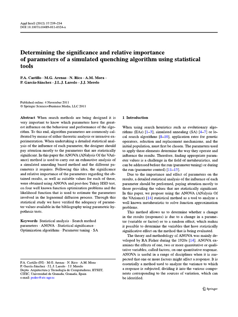 Determining The Significance and Relative Importance EX | PDF