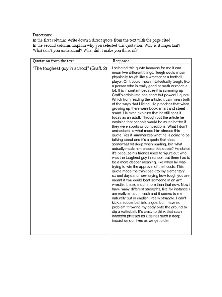 Writing Task 1-7 Double Entry Journal | PDF