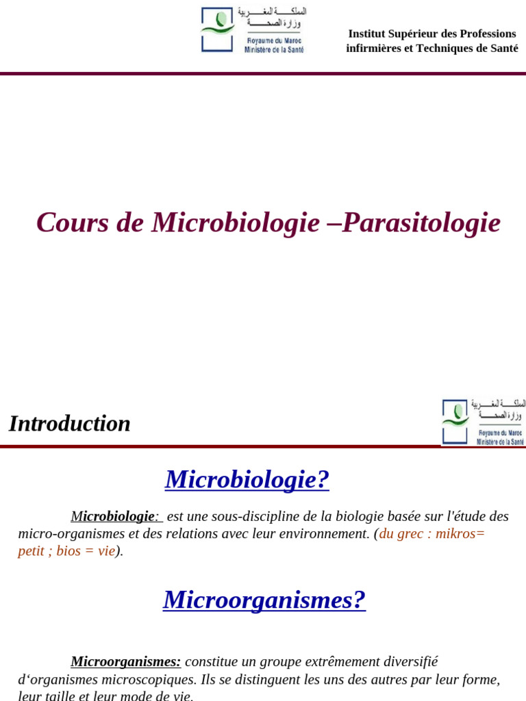 Introduction à la Microbiologie et Bactéries | PDF | Micro-organisme ...
