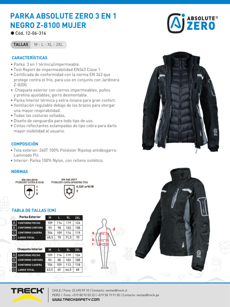 Casaca Marca AZERO - Caracteristicas | PDF | Textiles | Ropa