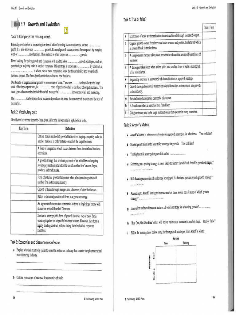 QUIZ In-Class Worksheet | PDF
