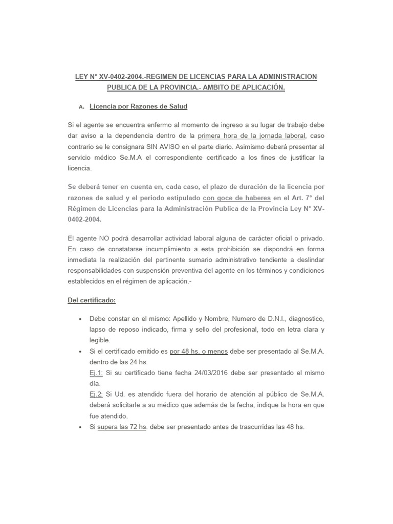 Procedimiento para La Justif de Inasistencias Por Razones de Salud ...