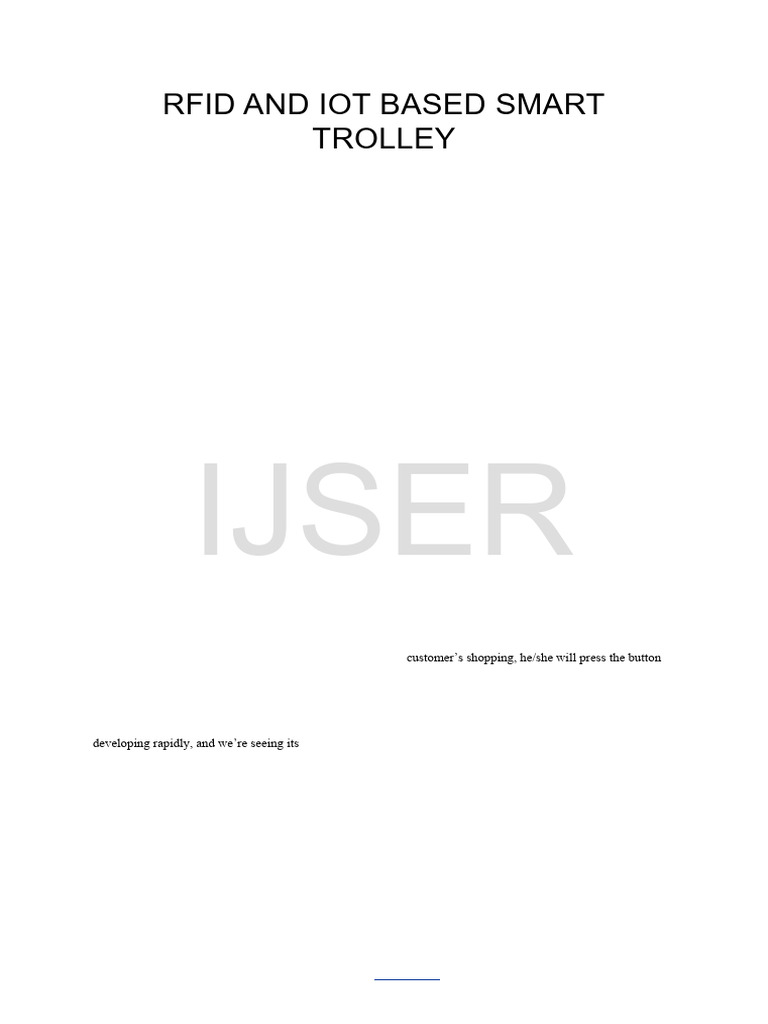 Rfid and Iot Based Smart Trolley | PDF | Radio Frequency Identification ...