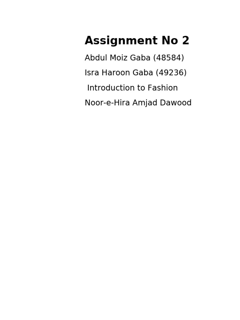 Assignment 2 Final | PDF | Fashion | Clothing Assignment 2 Final | PDF | Fashion | Clothing