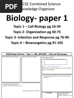GCSE Biology Paper 1 Topics Overview | PDF | Biology | Cell (Biology)