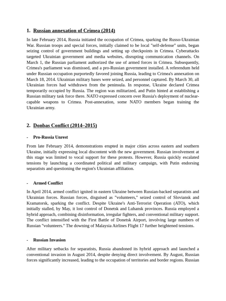 Russian Annexation of Crimea | PDF | Russia–Ukraine Relations | Military
