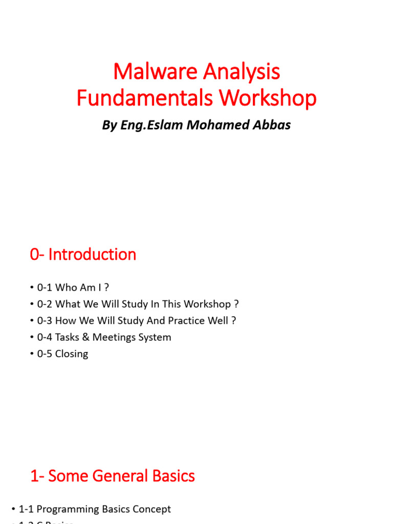 Malware Analysis Workshop Guide | PDF | Assembly Language | Control Flow