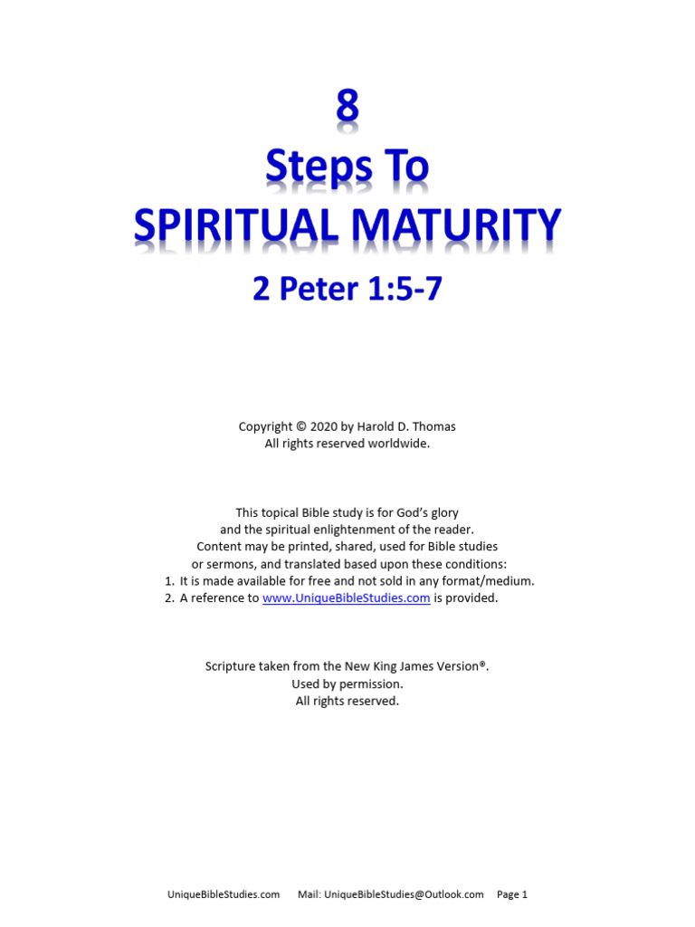 8steps To Spiritual Maturity | PDF | Born Again | Jesus