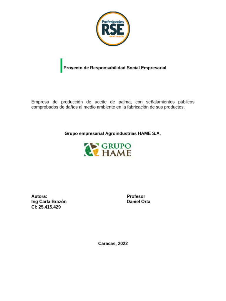 Proyecto de RSE | PDF | Residuos | Responsabilidad social corporativa