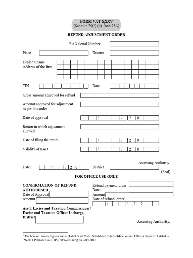 Form VAT XXXV-Filla | PDF