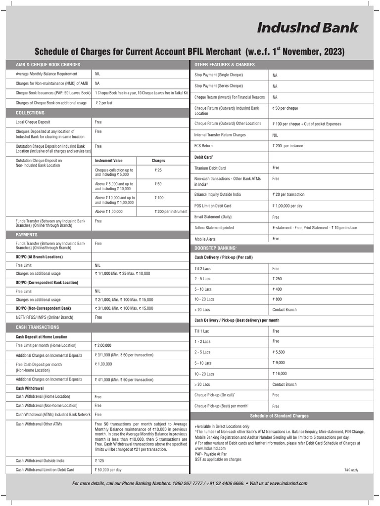 Current Account BFIL Merchant - SOC - 01 Nov 23 | PDF | Cheque | Banks