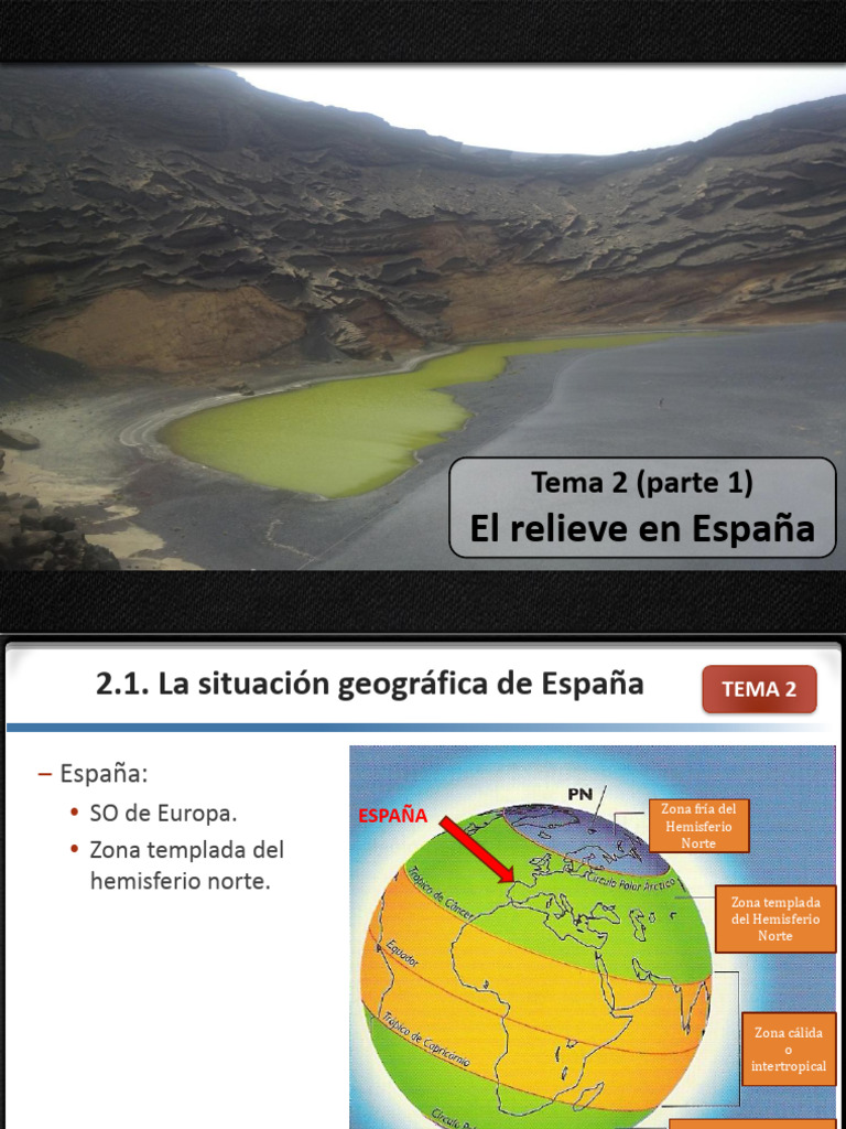 Tema2 EL RELIEVE DE ESPAÑA I | PDF | Roca (geología) | Alpes