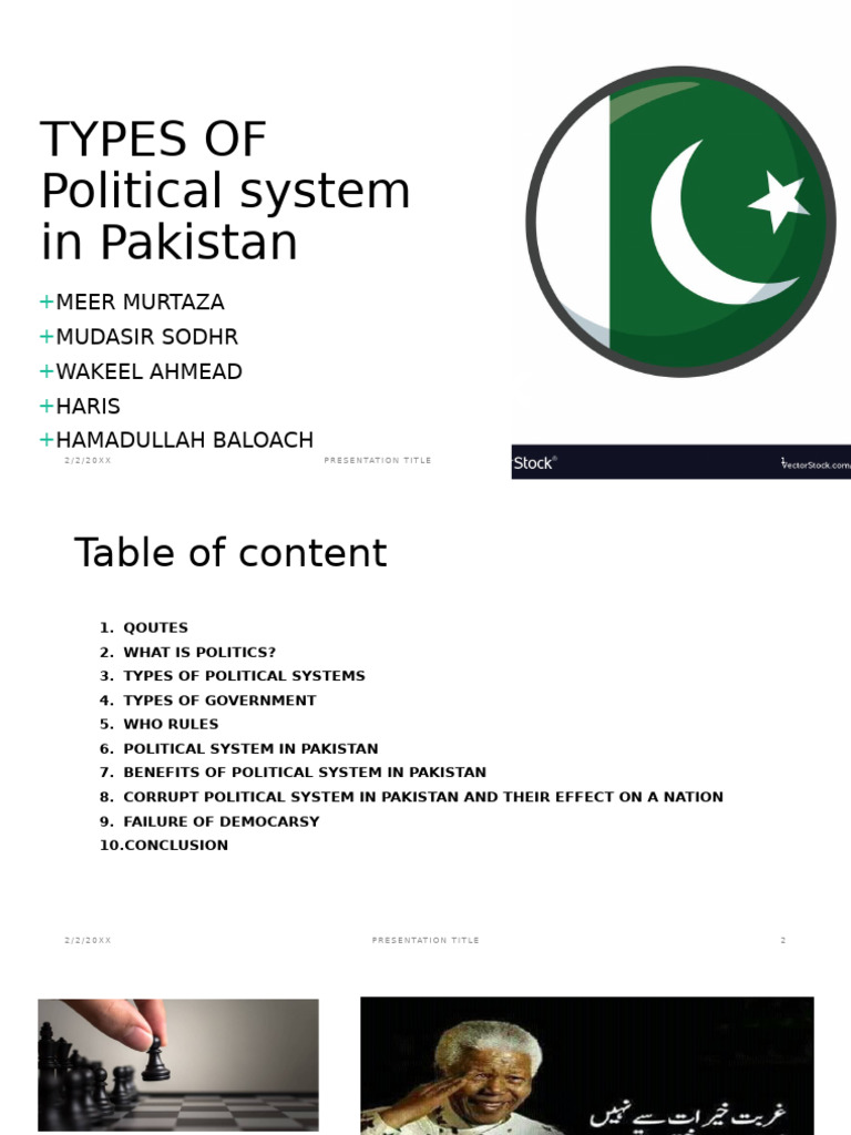 Political Systems in Pakistan | PDF | Separation Of Powers | Politics ...