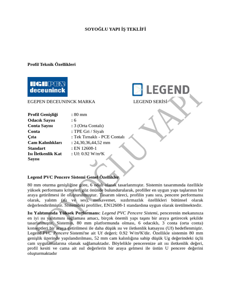 Soyoğlu Yapi Tekli̇f 1 | PDF