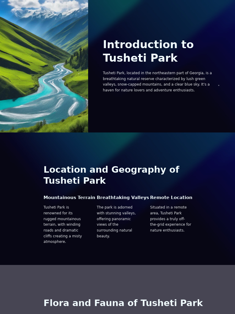 Discover Tusheti Park: Nature & Culture | PDF | Earth Sciences