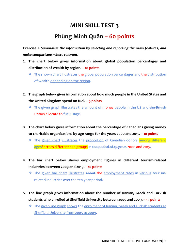 Mini Skill Test 3 Phùng Minh Quân: - 60 Points | PDF