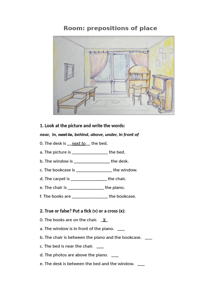 Room Prepositions of Place - 149375 | PDF