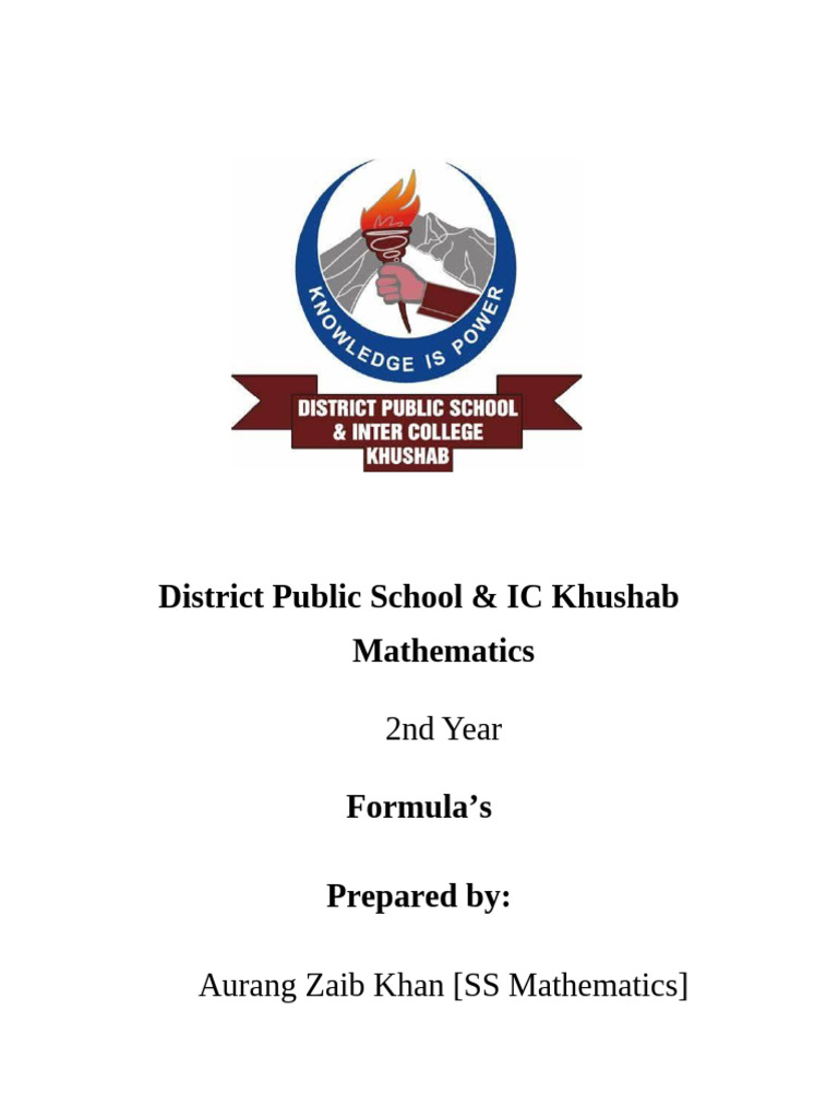 Formulas Pdf Function Mathematics Mathematical Analysis 9850