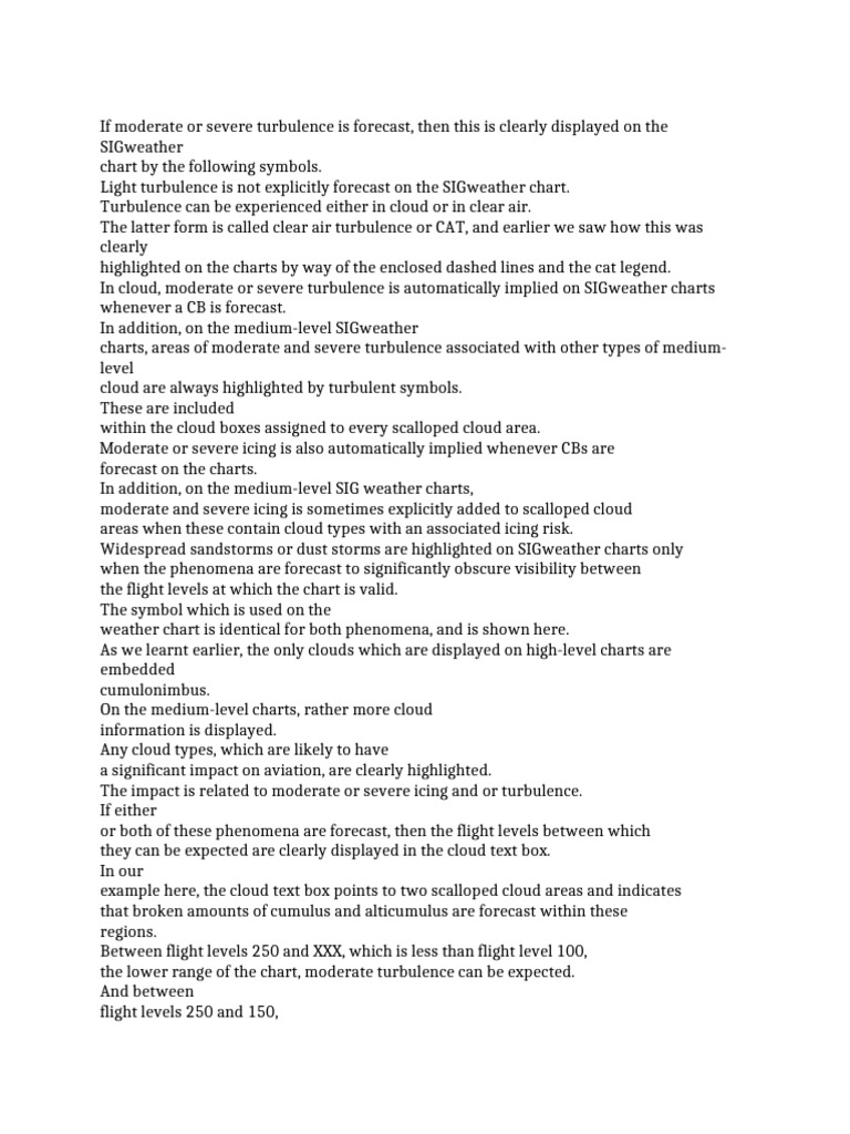 Meteorology Lesson 25 - High Level Sig WX Charts Part 2 | PDF | Cloud ...