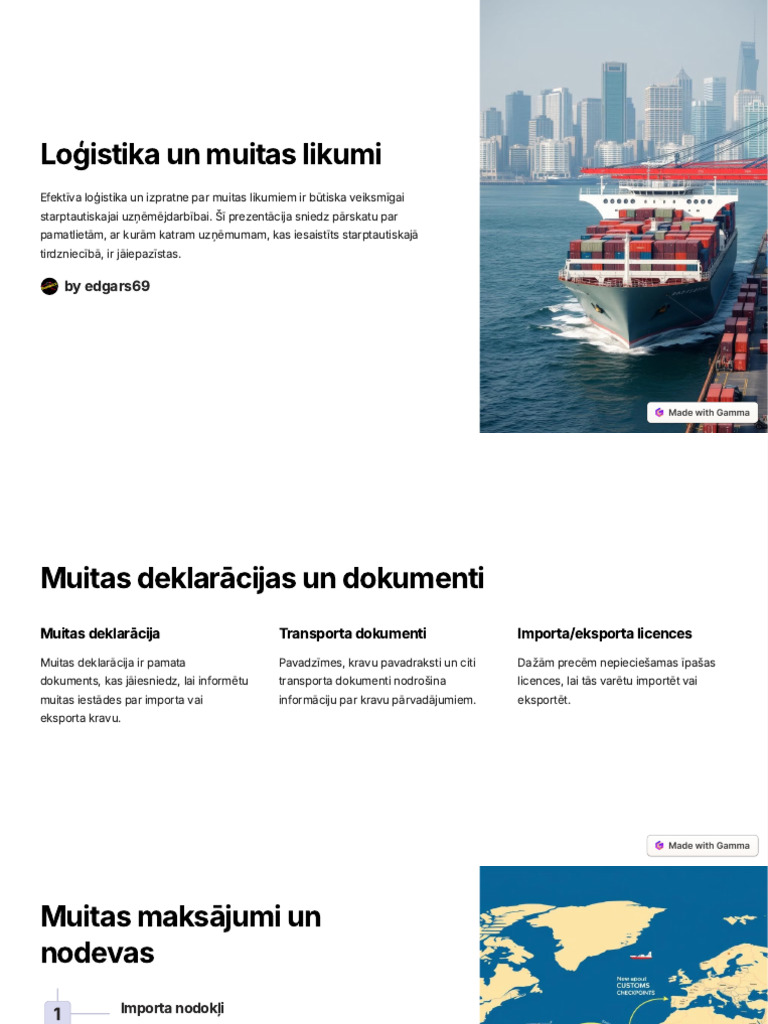 Logistika Un Muitas Likumi | PDF