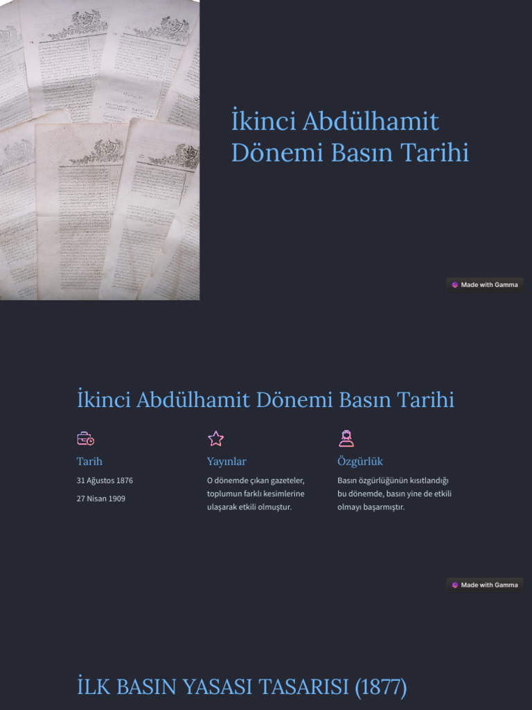 Ikinci Abdulhamit Donemi Basin Tarihi | PDF