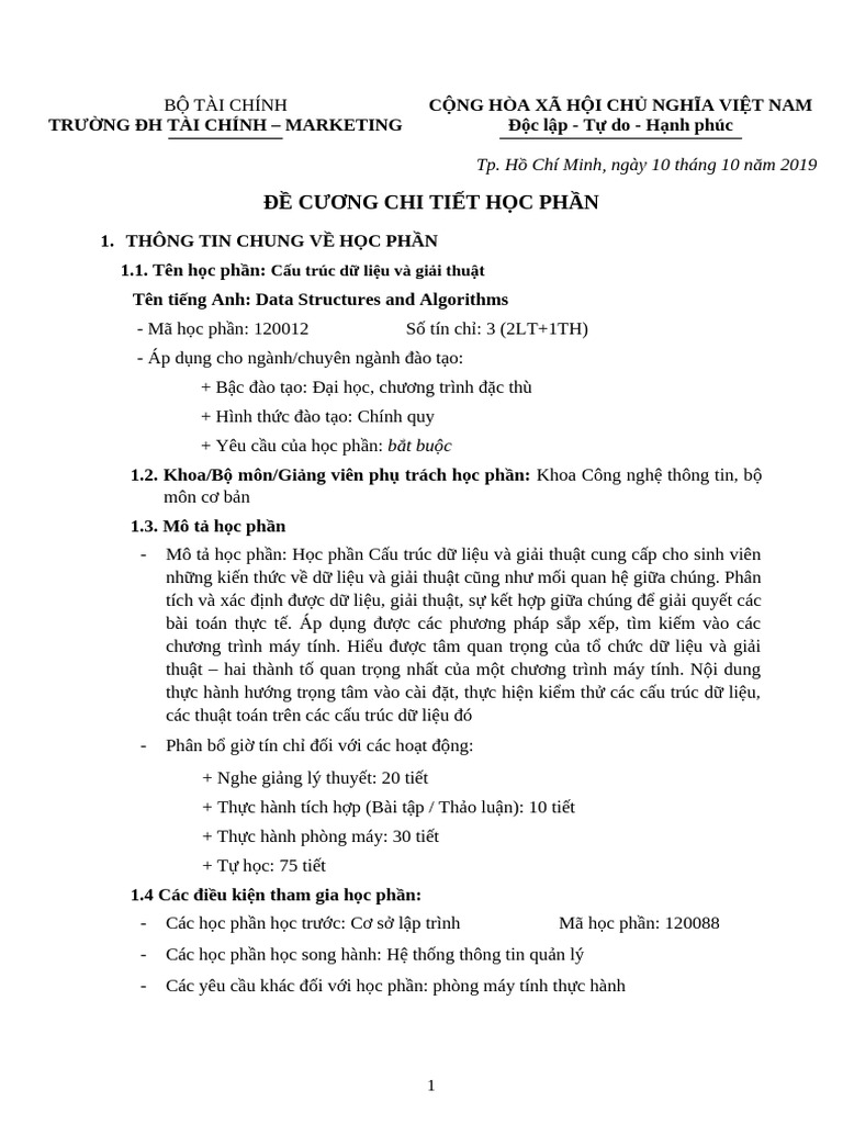 de Cuong Chi Tiet CTDLGT - 2021 | PDF