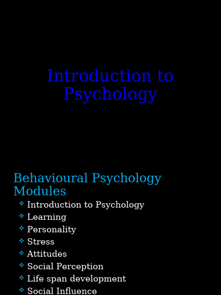 Introduction To Psychology | PDF | Psychology | Psychologist