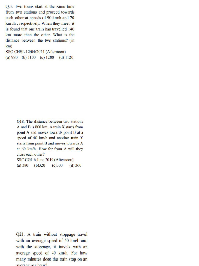 Time and Distance | PDF